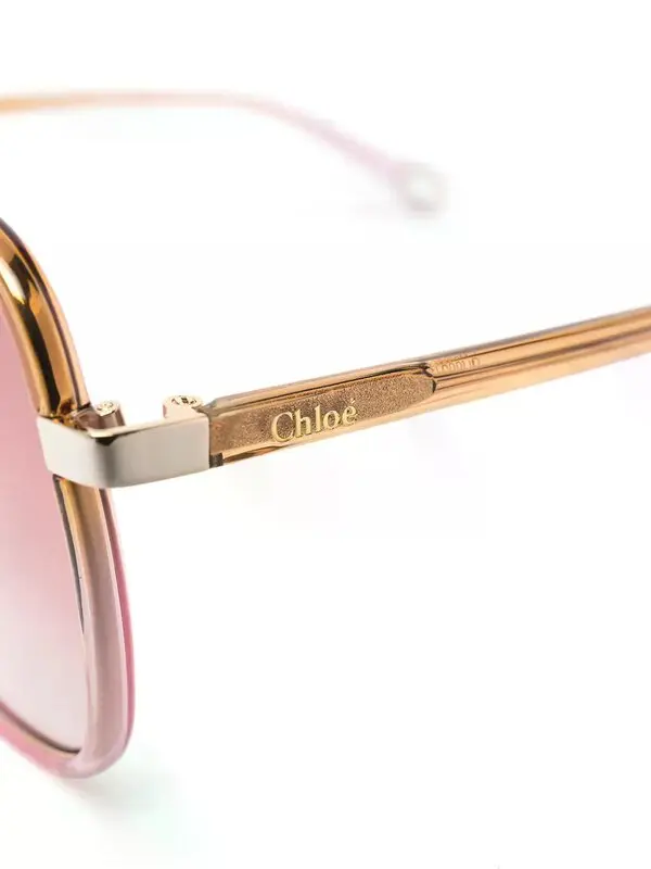 Chloé Oversized Square-frame Sunglasses - Yellow
