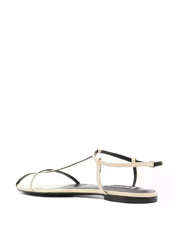 JIL SANDER Cage Flat Sandals - Neutrals