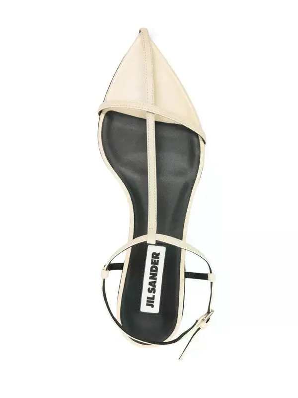 JIL SANDER Cage Flat Sandals - Neutrals