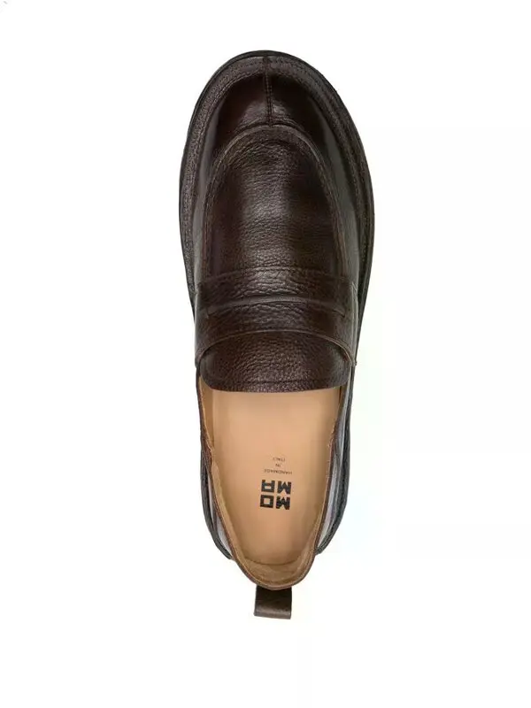Moma Grained-leather Penny Loafers