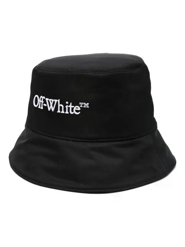 Off-White Logo-embroidered Hat - Black