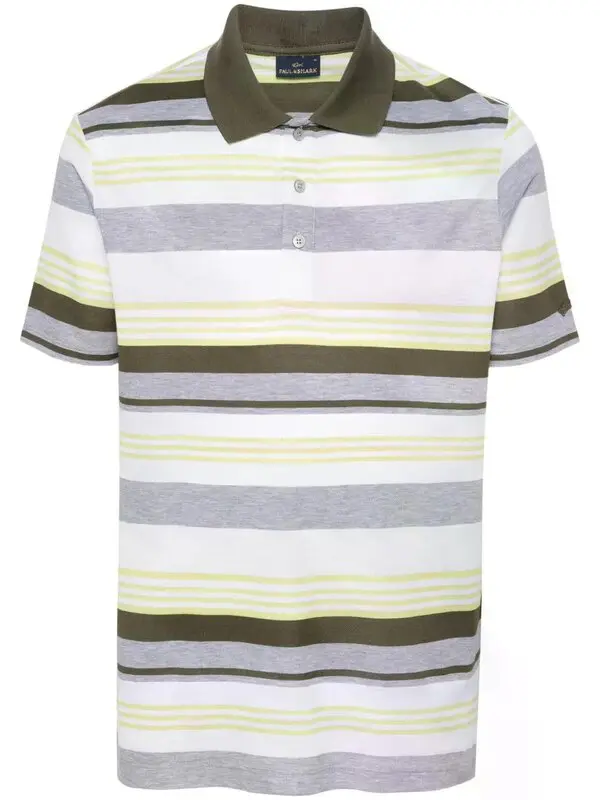 Paul & Shark Striped Polo Shirt - White