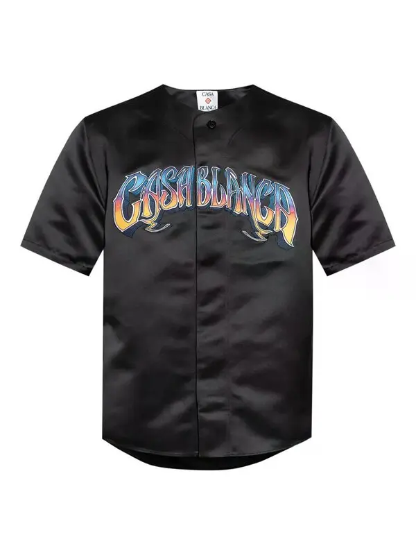 Casablanca Gothic Baseball Shirt - Black