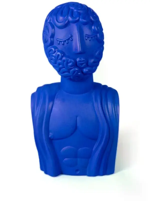 SELETTI Man Bust In Terracotta - Blue