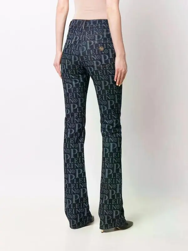 Philipp Plein All-over Logo Flared Jeans