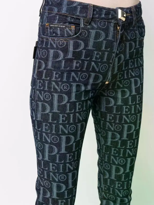 Philipp Plein All-over Logo Flared Jeans