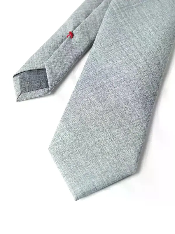 Brunello Cucinelli Textured Wool Tie - Grey