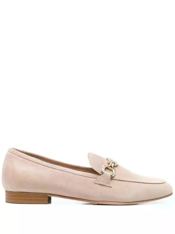 Casadei Suede Loafers With Crystal Embellishment