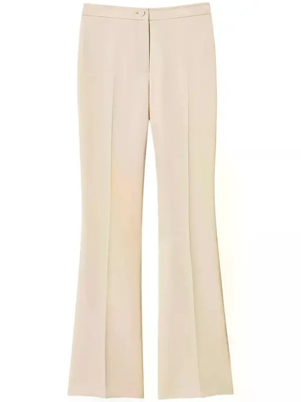 TWINSET Crêpe Flared Trousers - Neutrals