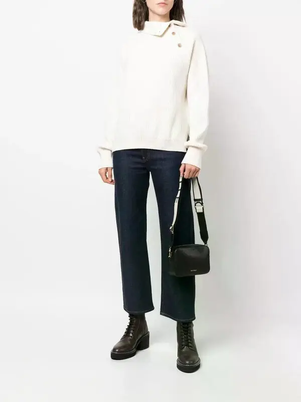 COCCINELLE Tebe Logo-strap Pebbled Shoulder Bag