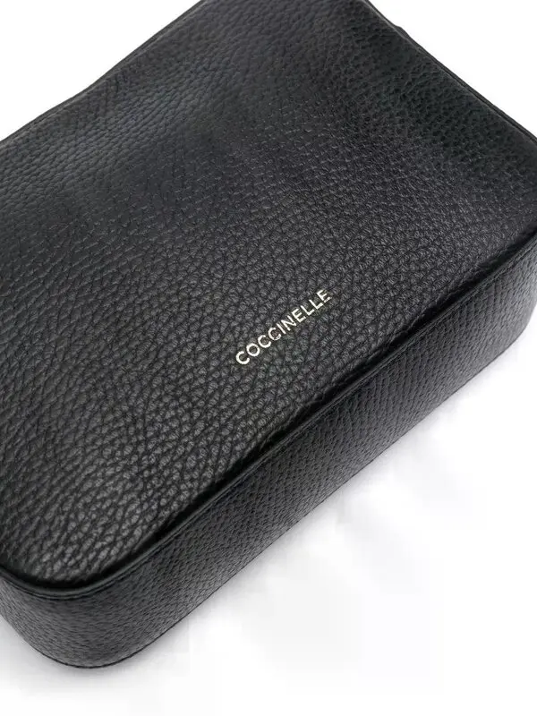 COCCINELLE Tebe Logo-strap Pebbled Shoulder Bag