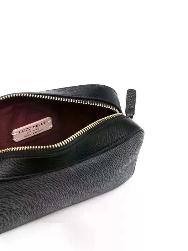 COCCINELLE Tebe Logo-strap Pebbled Shoulder Bag