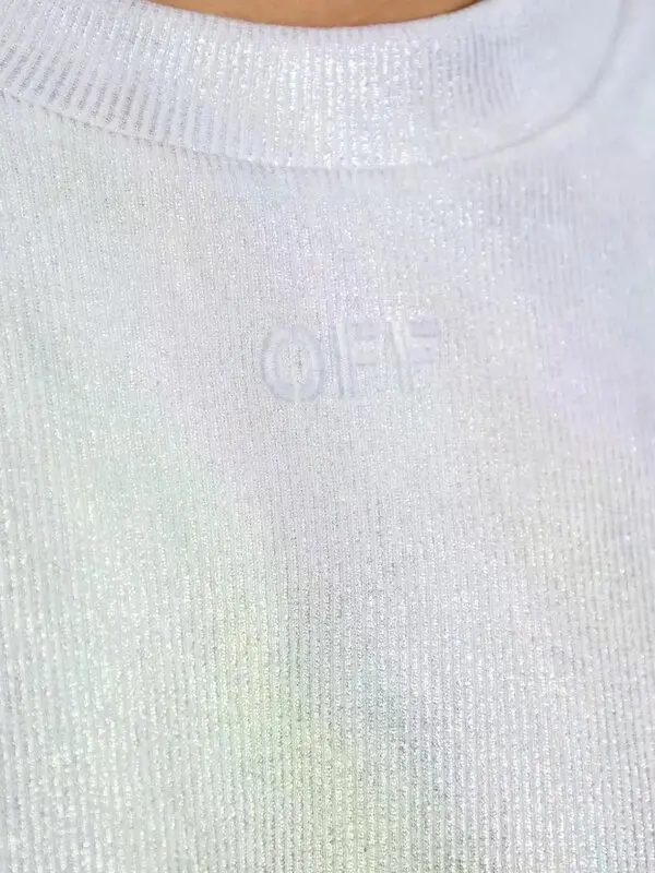 Off-White Logo-embroidered Cropped T-shirt