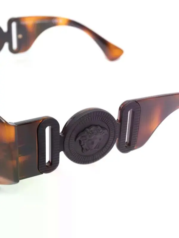 Versace Medusa Oval-frame Sunglasses - Brown