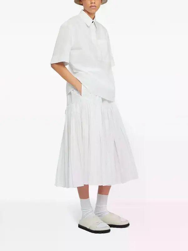 JIL SANDER Pleated Midi Skirt