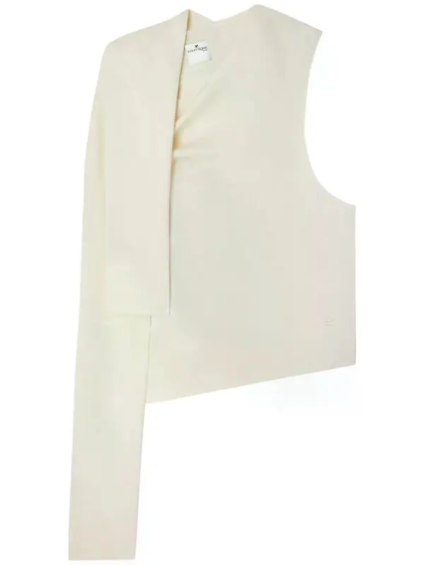COURREGES Off-shoulder Knitted Top - Neutrals