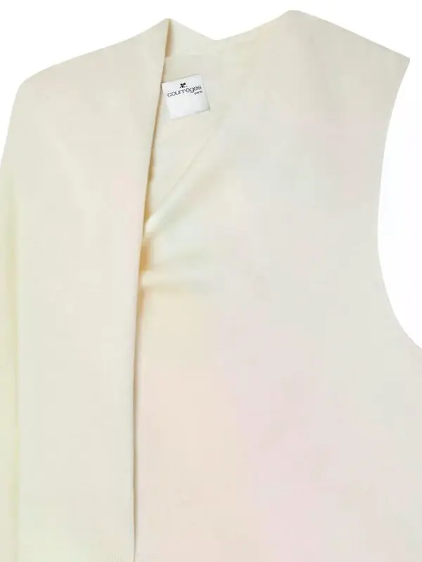 COURREGES Off-shoulder Knitted Top