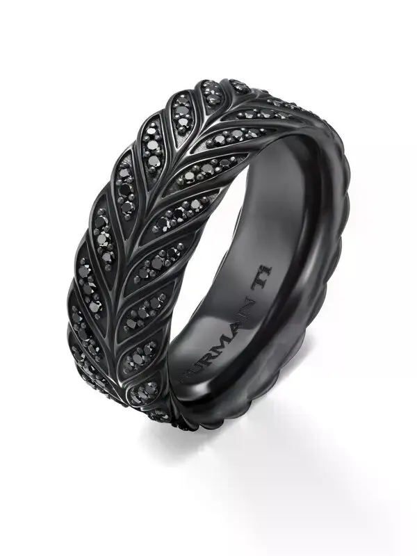 David Yurman Chevron Pavé Diamond Band Ring