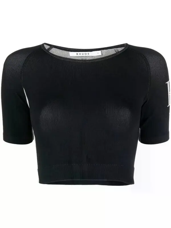 Rhude Logo-print Cropped T-shirt