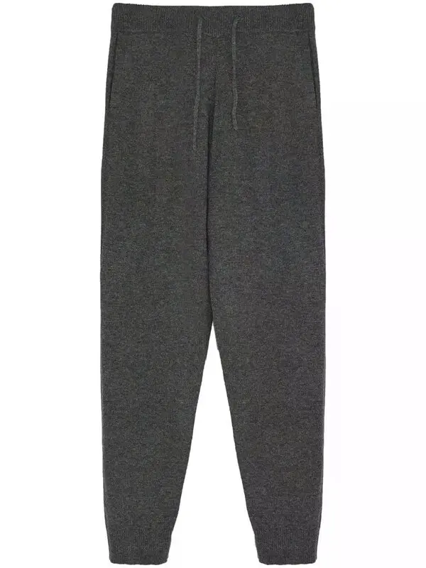 YVES SALOMON Knitted Track Pants - Grey