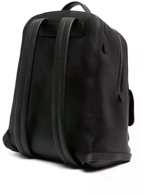Giorgio Armani Logo-stamp Leather Backpack