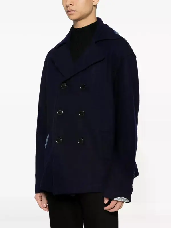 GREG LAUREN Denim-patch Double-breasted Jacket