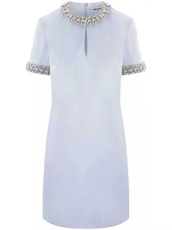 SELF-PORTRAIT Crystal-embellished Mini Dress