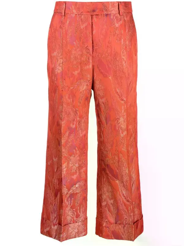 Alberto Biani Cropped Jacquard Trousers