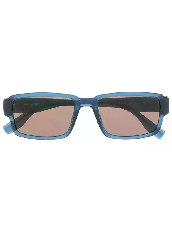 Karl Lagerfeld Rectangle-frame Logo-print Sunglasses