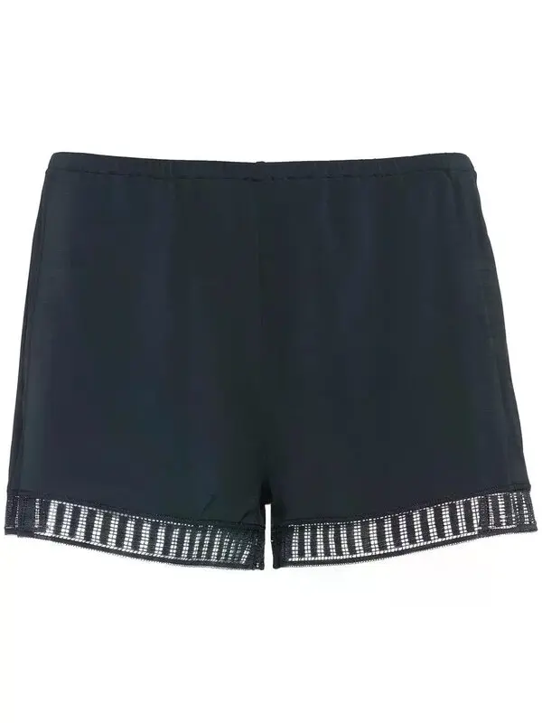 ERES Sylvie Graphic Lace-trim Shorts - Blue