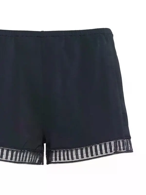 ERES Sylvie Graphic Lace-trim Shorts - Blue