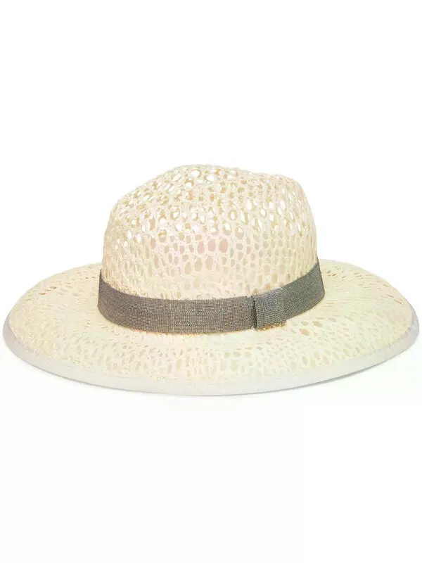 Brunello Cucinelli Monili-embellished Fedora Hat
