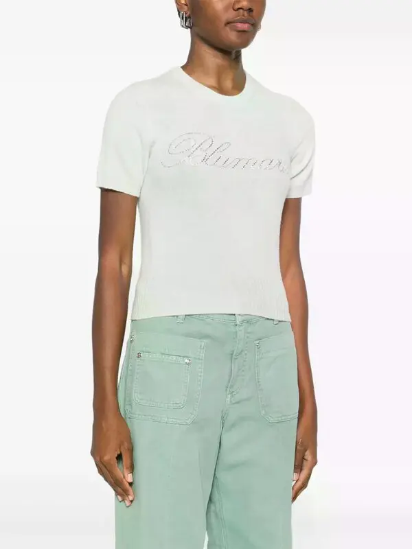Blumarine Logo-appliqué T-shirt - Green