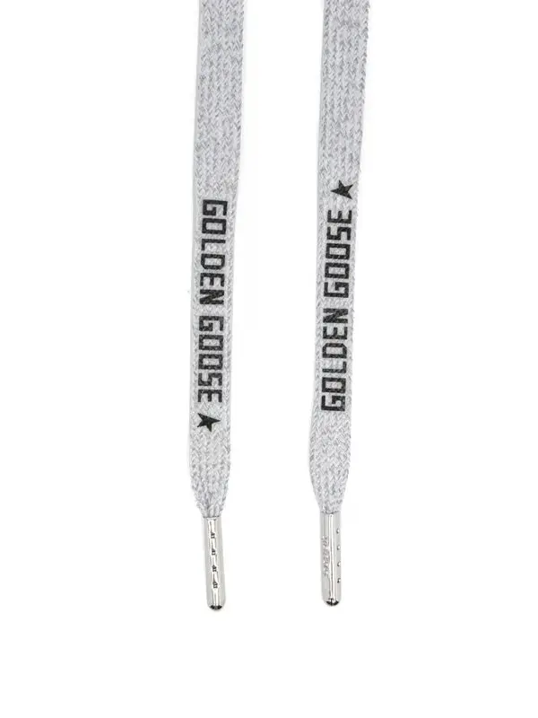 GOLDEN GOOSE Logo-print Shoe Laces - Grey