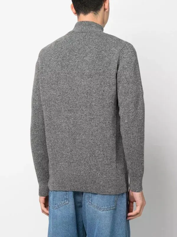 Barbour Melange-effect Half-zip Sweater