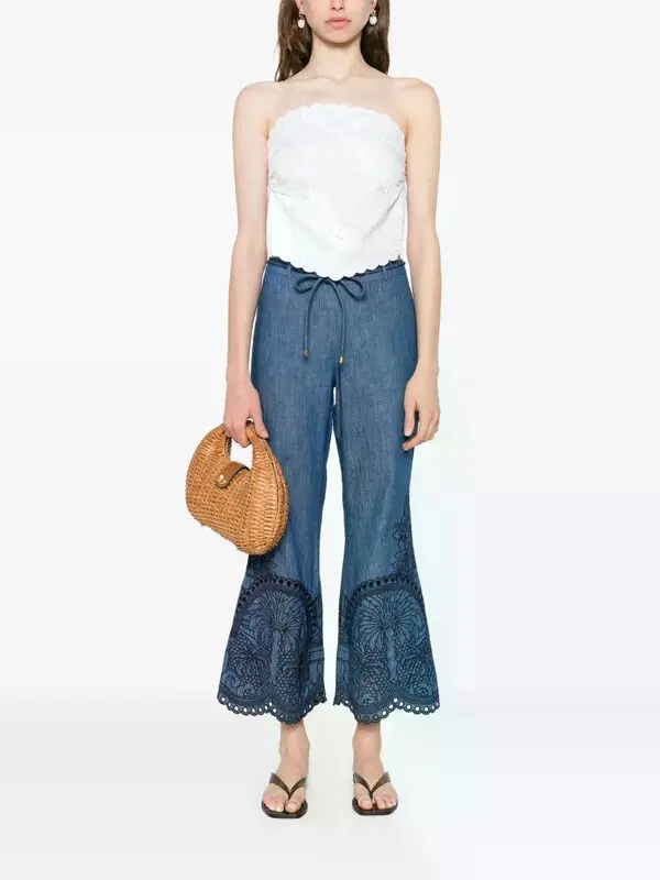 Zimmermann Coco Embroidered Trousers