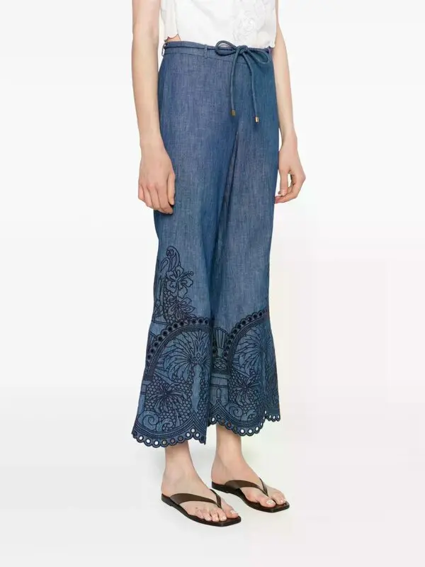 Zimmermann Coco Embroidered Trousers