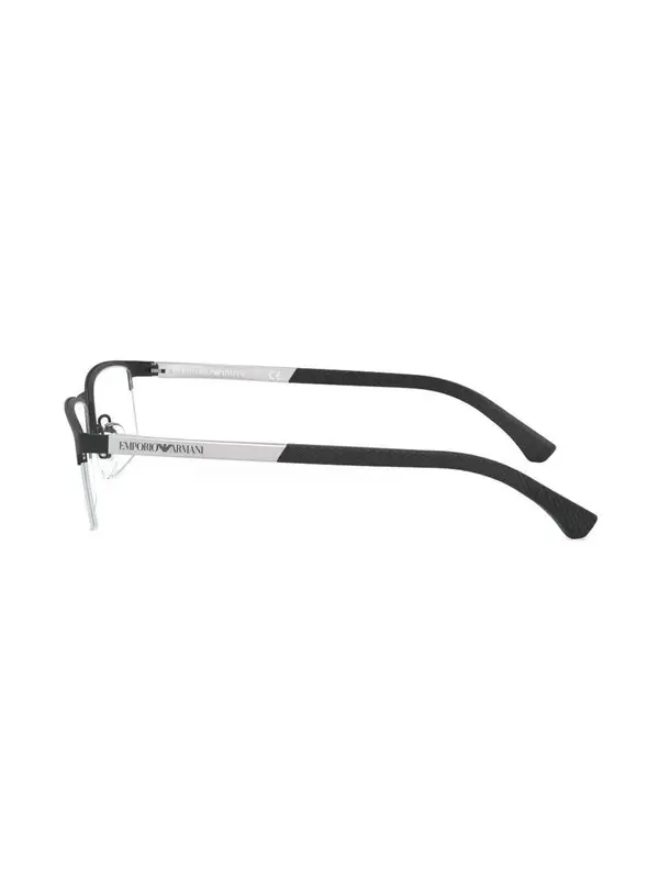 Emporio Armani Rectangle-frame Glasses - Black