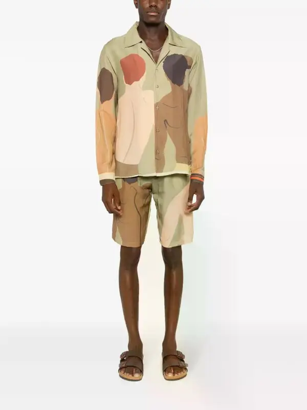 AMIR SLAMA Graphic-print Long-sleeved Shirt