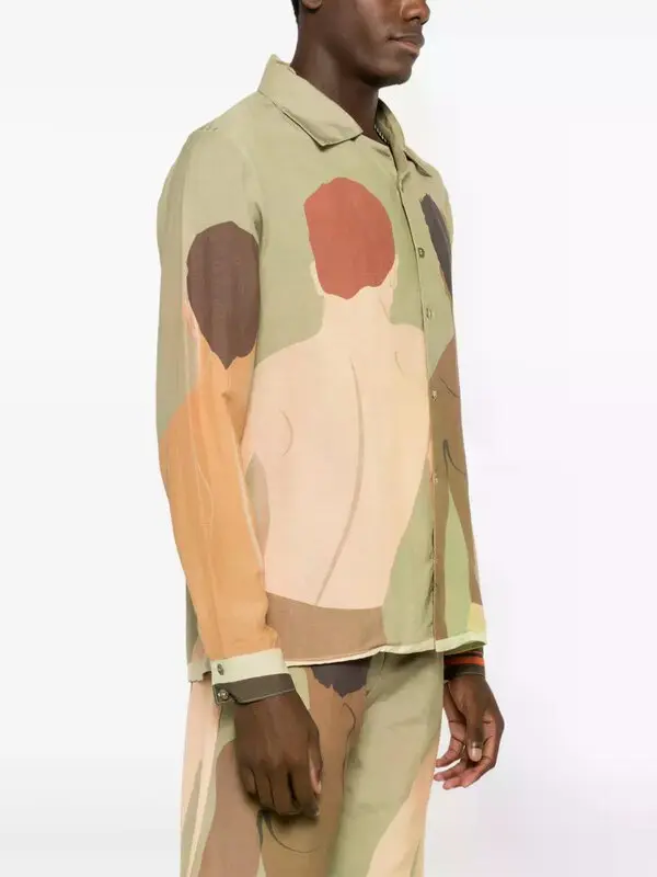 AMIR SLAMA Graphic-print Long-sleeved Shirt