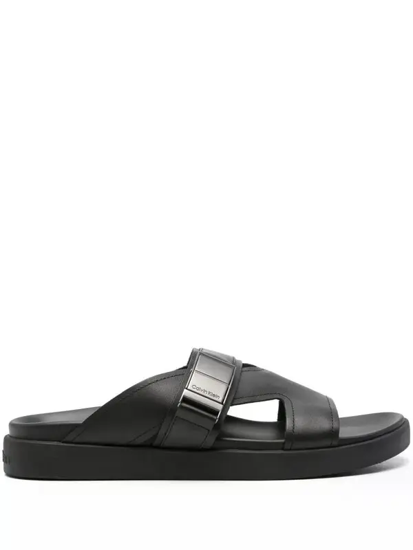 Calvin Klein Iconic Logo-buckle Slides
