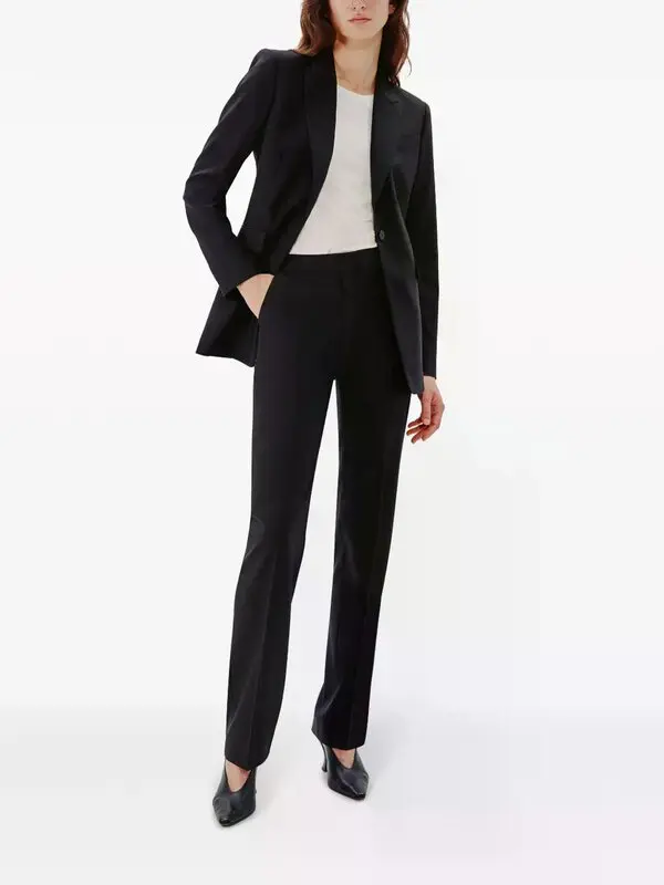 Another Tomorrow Slim-cut Tailored Trousers