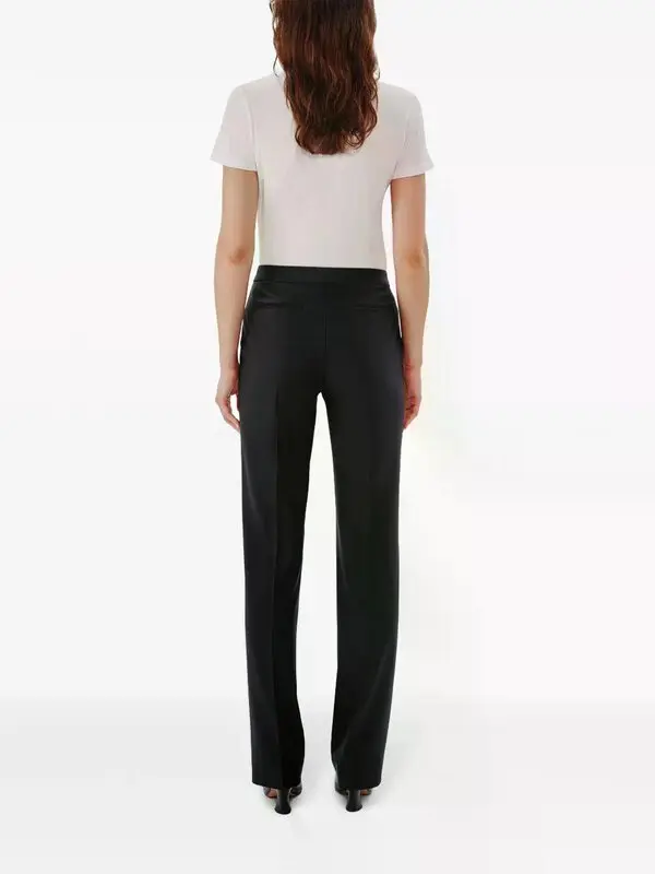 Another Tomorrow Slim-cut Tailored Trousers