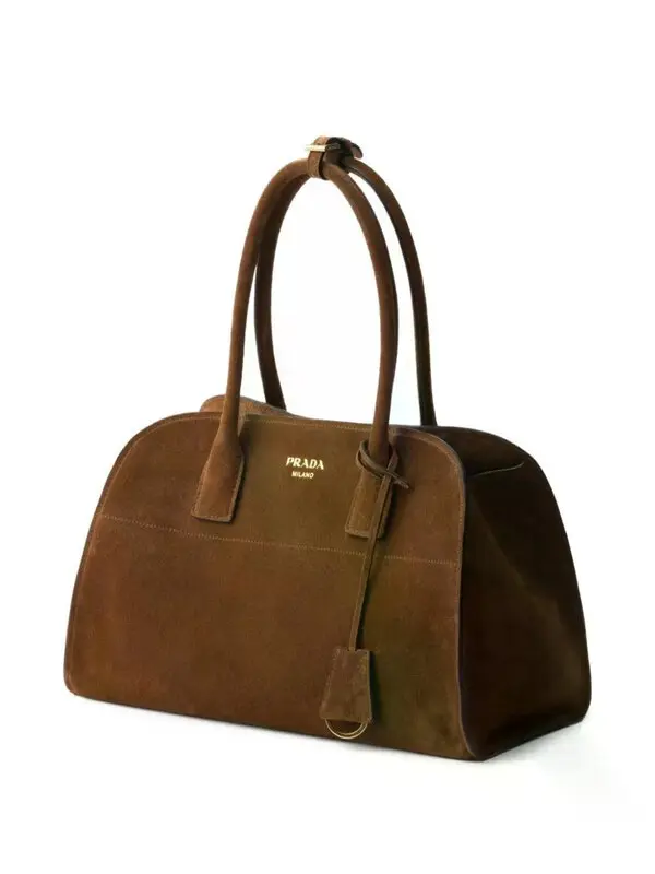Prada Medium Suede Tote Bag