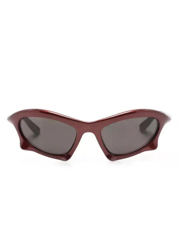 Balenciaga Rectangle-frame Sunglasses - Red