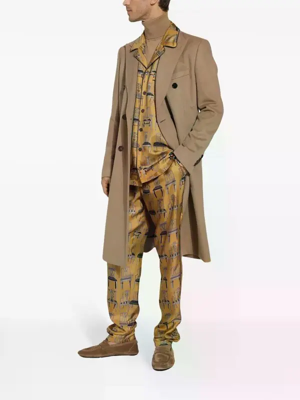 Dolce & Gabbana Graphic-print Silk Lounge Trousers