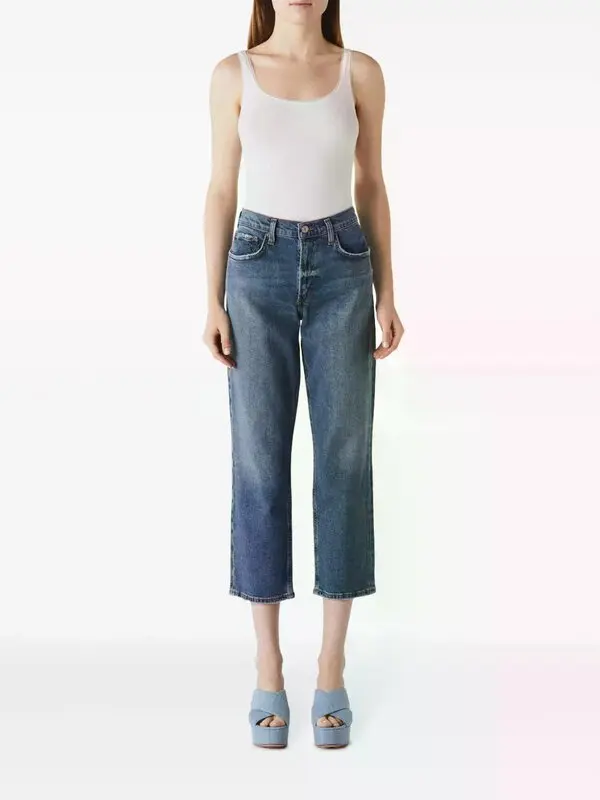 AGOLDE Kye Cropped Straight-leg Stretch Jeans