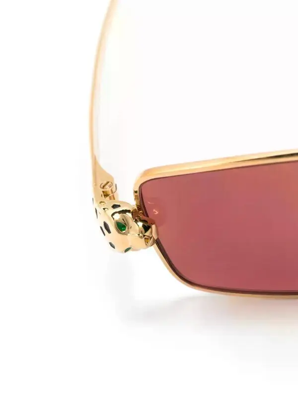 Cartier Rectangle-frame Sunglasses - Gold