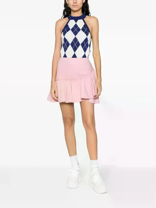 MSGM Ruffled-trim High-waisted Miniskirt