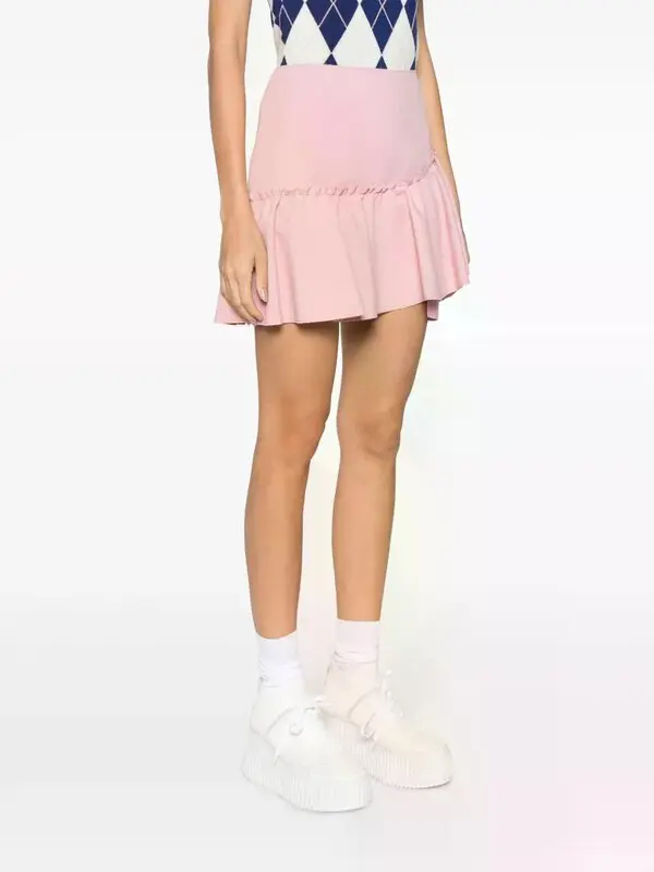 MSGM Ruffled-trim High-waisted Miniskirt